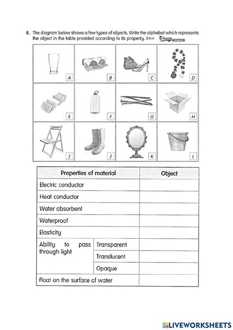 Science Year 4 … Free Interactive Worksheets 3457088