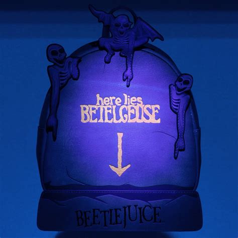 Loungefly Beetlejuice Here Lies Betelgeuse Tombstone Gitd Mini Bac