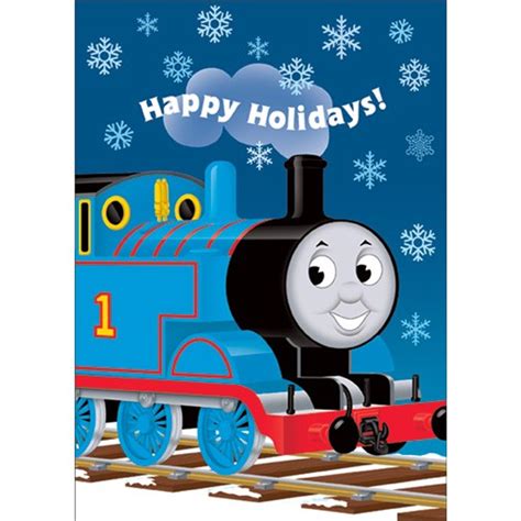 Thomas The Tank Engine In Snow Holiday Card