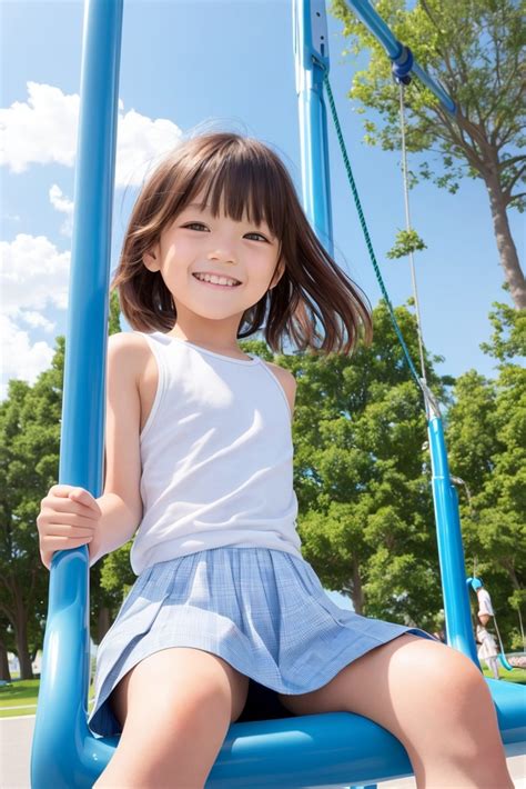 公園で遊ぶ女の子 Aiaiart Booth