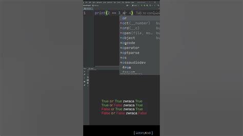 💻💡 Operator Logiczny Or W Języku Programowania Python 💻🐍 Python