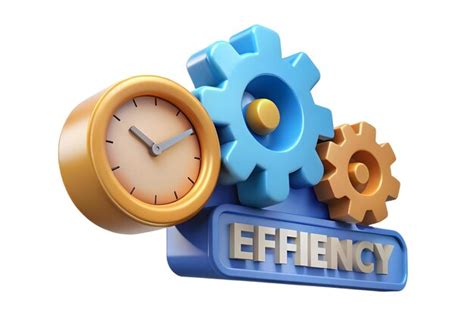 Efficiency Concept Clock And Gears Isolated Vector Design For Time Management And Operational