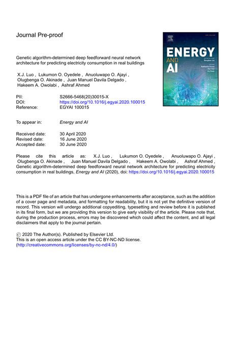 pdf genetic algorithm determined deep feedforward neural network