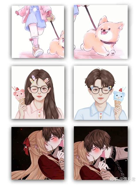 可爱情侣头像 知乎