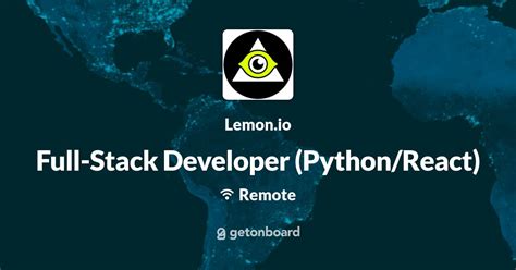 full stack developer python react at remote work from