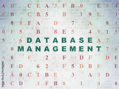 Software Concept Database Management On Digital Data Paper Background