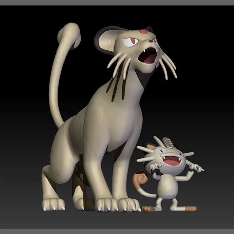 Stl File Pokemon Meowth Persian 🐉・3d Printer Model To Download・cults