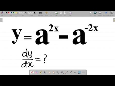 Free Video Derivative Of Ya2x A 2x Using Logarithmic And