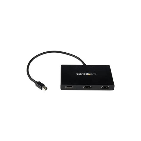 Startech Mini Displayport To 3x Hdmi Multi Stream Transport Hub Black
