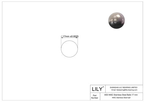Aisi 440c Stainless Steel Balls 17 Mm 440c Stainless Steel Lily Bearing