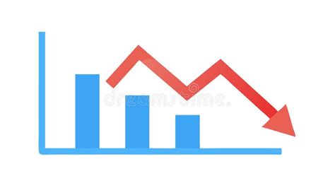 Declining Bar Chart Negative Trend Market Downturn Vector Design