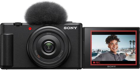 Sony Zv 1f Vlog Camera For Content Creators And Vloggers Black Zv1f B Best Buy