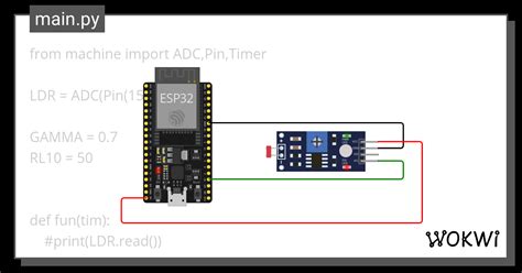 光敏电阻模拟量 Copy Wokwi Esp32 Stm32 Arduino Simulator