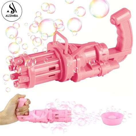 8 Hole Bubble Machine Massive Bubble Gattler Toygun With Bubble Liquid