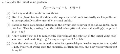 Consider The Initial Value