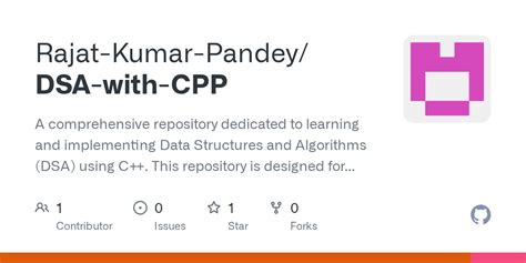 github rajat kumar pandey dsa with cpp a comprehensive repository