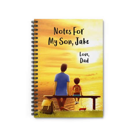 Personalized Notes For My Son Rule Lined Spiral Notebook Messages