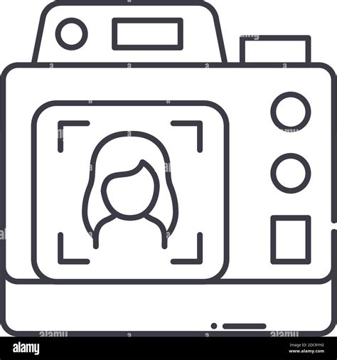 Photography Image Icon Linear Isolated Illustration Thin Line Vector Web Design Sign Outline
