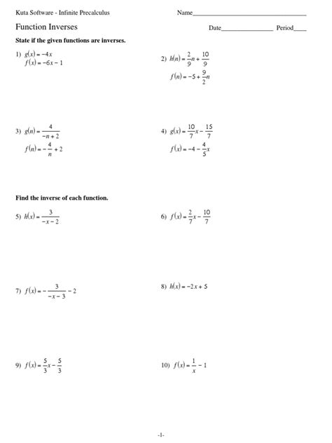 01 function inverses pdf pdf teaching mathematics