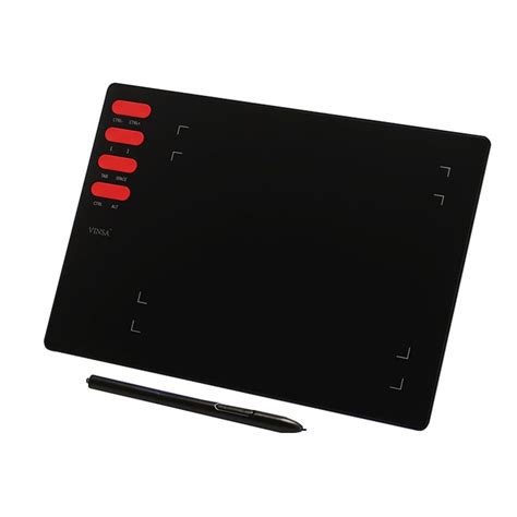 Tableta grafica Vinsa, 10 x 6 inch, 8192, Universal, Negru - eMAG.ro