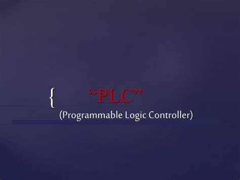 Programmable Logic Controller Pptx Programming Languages Computing