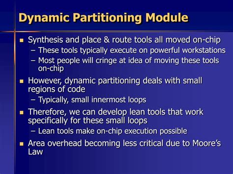 ppt dynamic hardware software partitioning a first approach