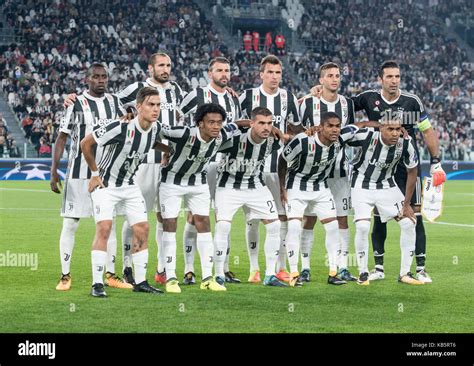 Turin Italy 27th Sep 2017 Juventus Team During The Champions League
