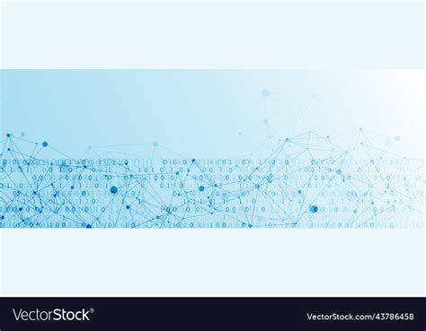 Technology Background With Plexus Effect Big Data Vector Image