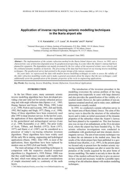 Application Of Inverse Ray Tracing Seismic Modelling Techniques