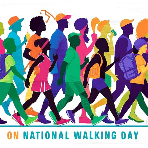National Walking Day Illustration Design Premium Ai Generated Image