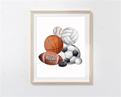 Printable Sports Decor Sports Print Set Print Yourself Hockey