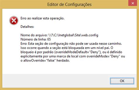 asp net Startar site no IIS está retornando erro Stack Overflow em Português