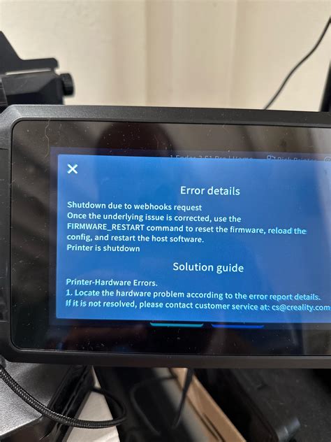 shutdown due to webhooks request r sonicpadcreality