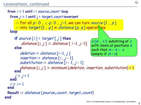 Complement To Lecture 11 Levenshtein Distance Algorithm Ppt Download
