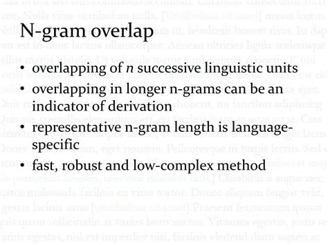 ppt n gram overlap i n automatic detection o f document derivation
