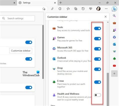 how to add or remove microsoft edge sidebar apps