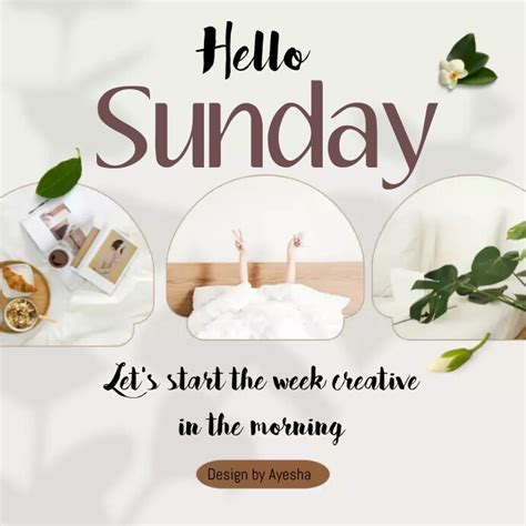 Hello Sunday Instagram Post 2024 Template Postermywall