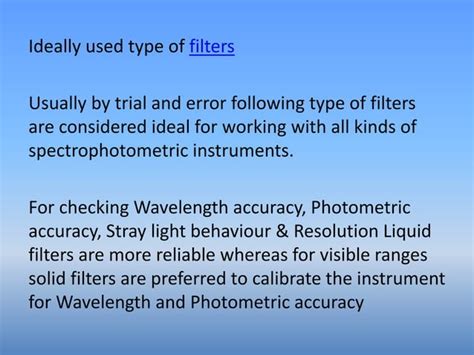 Calibration Of Spectrophotometer Pptx