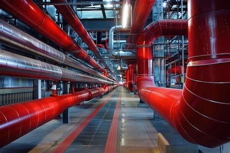 Industrial Piping Network An Architectural Perspective Premium Ai Generated Image