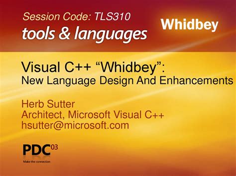 visual c “whidbey” new language design and enhancements ppt download