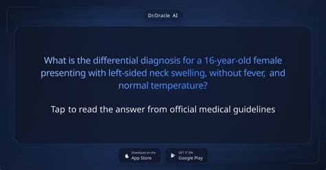 What Is The Differential Diagnosis For A 16 Year Old Female Presenting With Left Sided Neck