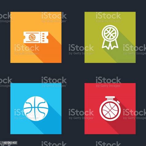 농구 경기 티켓 보너스 및 스톱워치를 농구 아이콘으로 설정합니다 벡터 검은색에 대한 스톡 벡터 아트 및 기타 이미지 검은색 경쟁 공 스포츠 장비 Istock