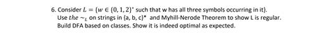 Solved 6 Consider L W 0 1 2 Such That W Has All Three Chegg Com