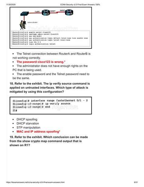 Ccna Security V20 Final Exam Answers 100pdf