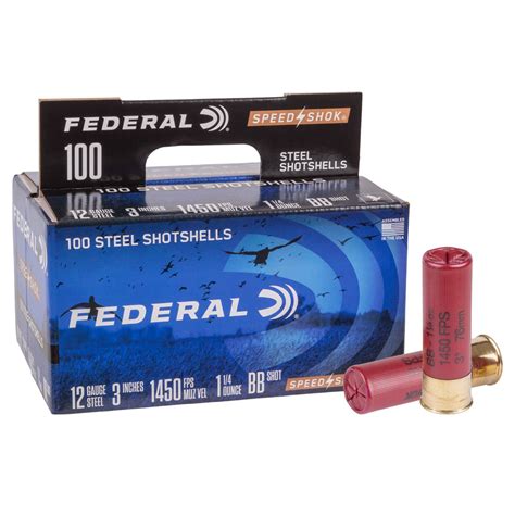 Federal Speed Shok 12 Gauge Bb Shot 3 Inch Ammunition 100 Rounds