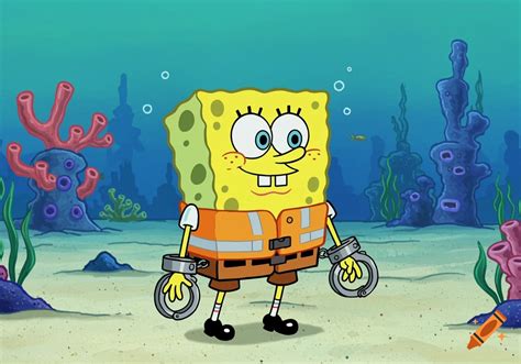 Spongebob Squarepants With Red Relaxed Eyes Diamond Grills On His Teeth And A Diamond Watch