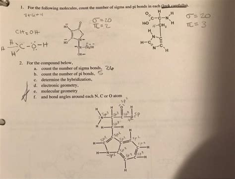 Solved The Following Molecules Count The Number Of Sigma Chegg
