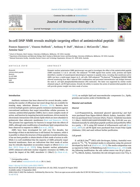 Pdf In Cell Dnp Nmr Reveals Multiple Targeting Effect Of
