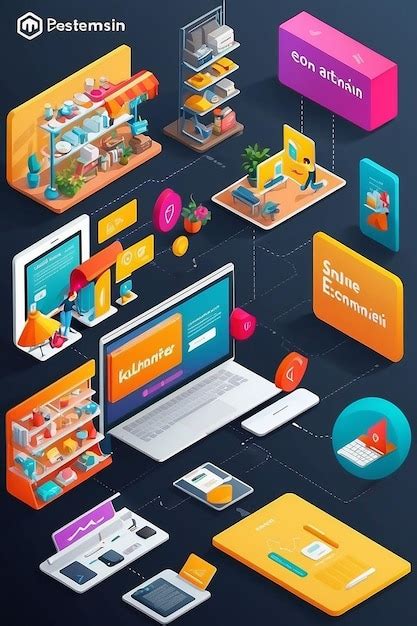 Premium Photo Modish Templates For Online Retail Website Design