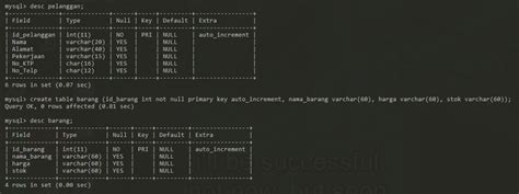 cara membuat database kasir tabel di laragon database mysql